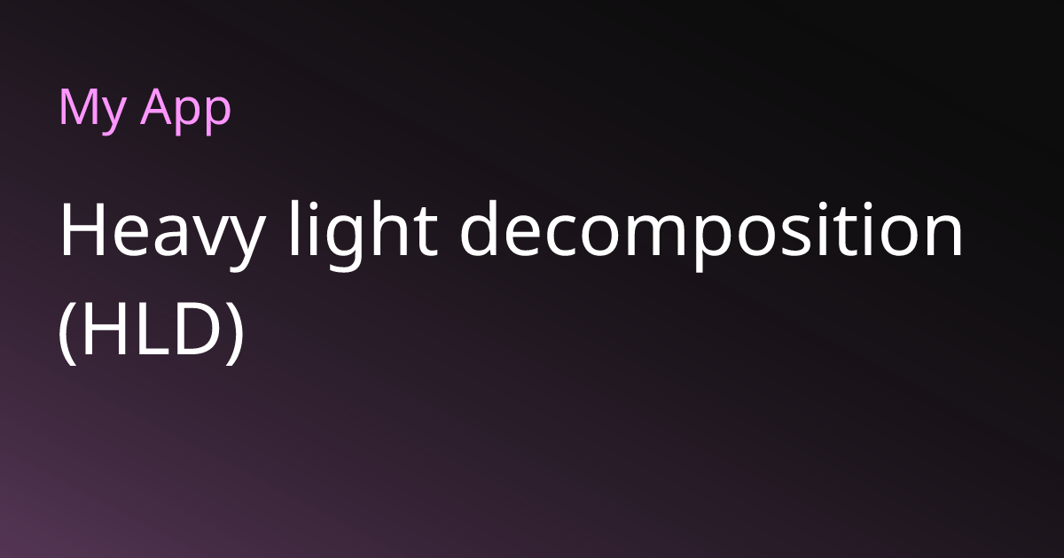 Heavy light decomposition (HLD) | RoAlgo